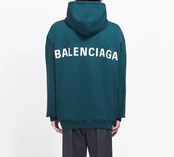 Balenciaga Back Logo Printing Hoodie - Green