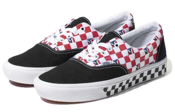 VANS Comfycush Era Lace-up Sneakers - Redwhiteblack