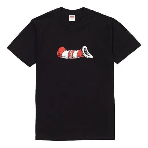 Supreme Fw18 Cat In The Hat Tee Short Sleeve - Black