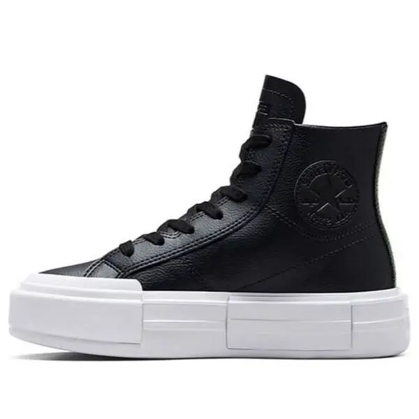 CONVERSE Chuck Taylor All Star Cruise Hi Platform Trainers In Leather - Black