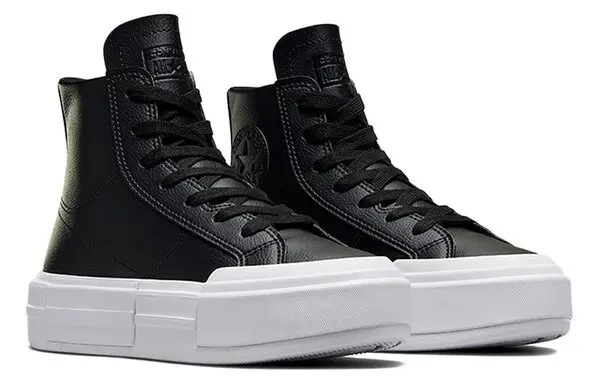CONVERSE Chuck Taylor All Star Cruise Hi Platform Trainers In Leather - Black