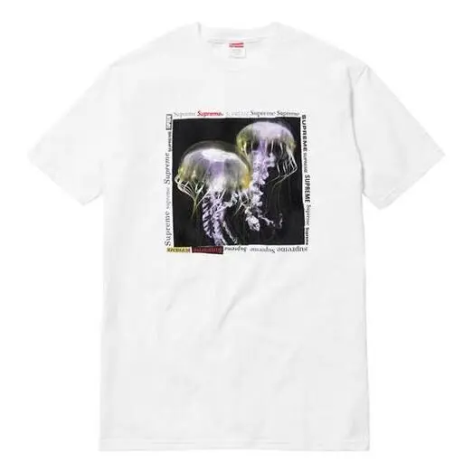 Supreme Ss18 Jellyfish Tee Printing Short Sleeve - White