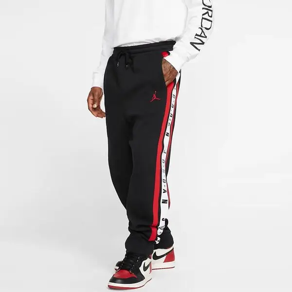 JORDAN Bundle Feet Sports Fleece Lined Basketball Long Pants - Black