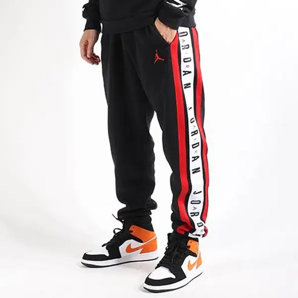 JORDAN Bundle Feet Sports Fleece Lined Basketball Long Pants - Black