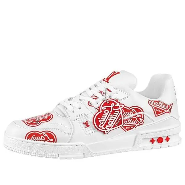 LOUIS VUITTON X Nigo Trainers - White/red