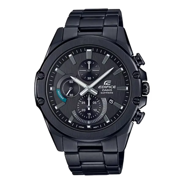 Casio Edifice Stainless Steel Sapphire Crystal Chronograph Watch - Black