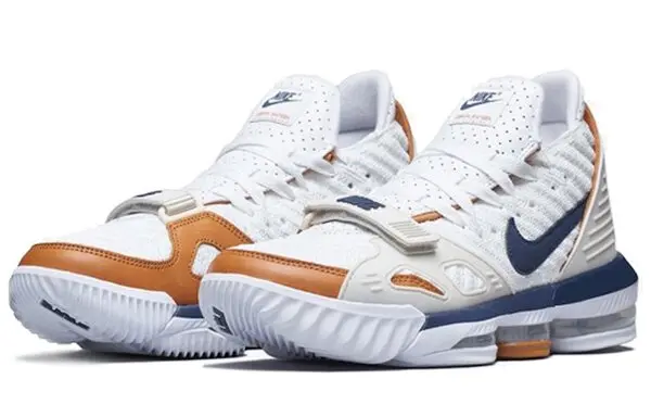 Nike Lebron 16 "air Trainer Medicine Ball" Sneakers - White/brown/blue
