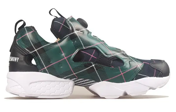 REEBOK X Opening Ceremony Instapump Fury Og Plaid Sneakers - Green