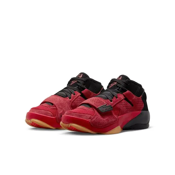 JORDAN Air Zion 2 Mid-top Suede Basketball Sneakers - Redblack