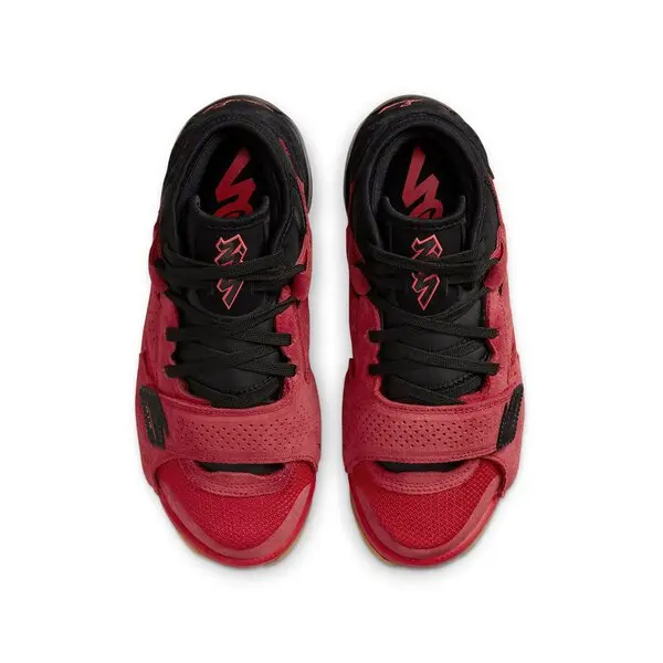 JORDAN Air Zion 2 Mid-top Suede Basketball Sneakers - Redblack