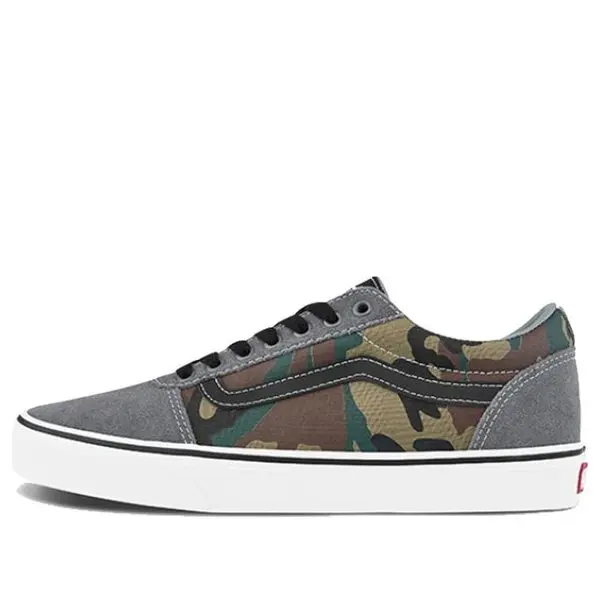 VANS Ward Camo Frost Grey Low Top Sneakers - Grey/green