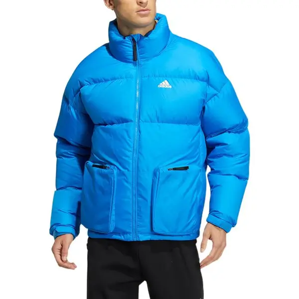 Adidas Puffer Jacket With Logo And Stripes
