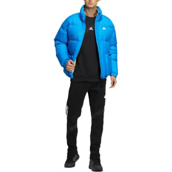 Adidas Puffer Jacket With Logo And Stripes