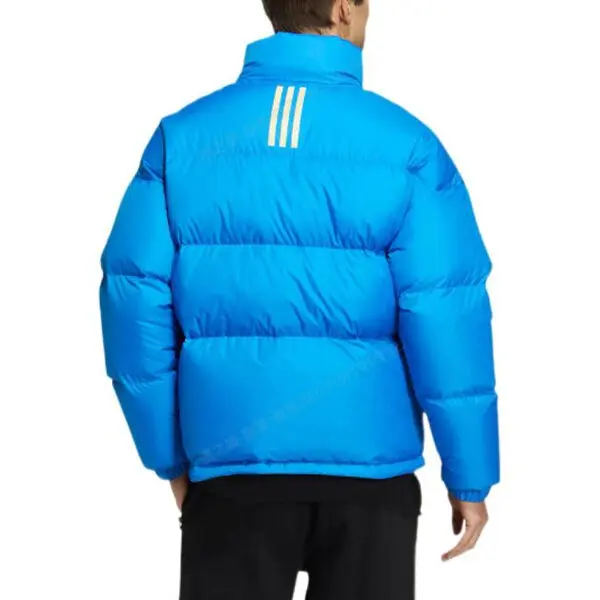 Adidas Puffer Jacket With Logo And Stripes - Default Colorway