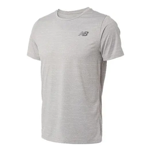 NEW BALANCE Casual Sports Round Neck Short Sleeve Gray - Grey
