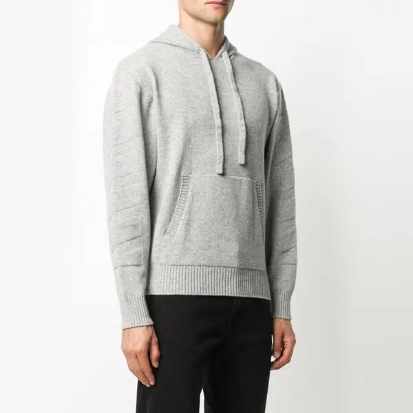 Off-White Hooded Sweater With Sleeve Detail