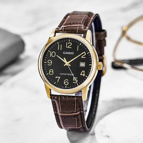 Casio Dress Series Quartz Watch With Leather Strap