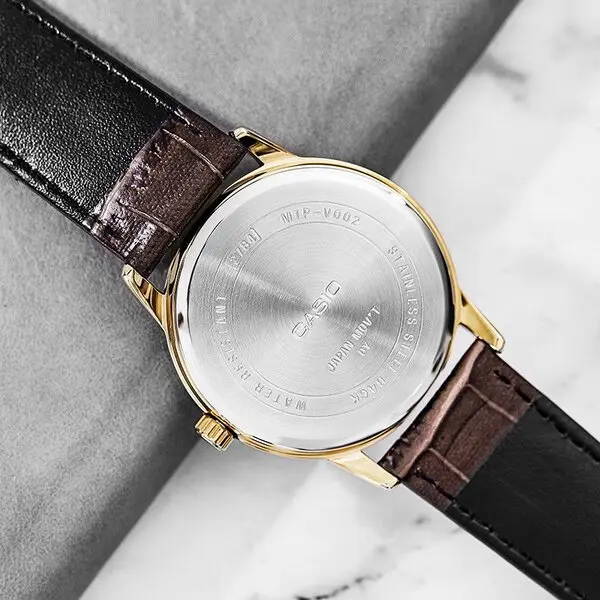 Casio Dress Series Quartz Watch With Leather Strap