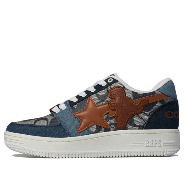 A BATHING APE X Coach Sta M2 Low "denim" Sneakers - Blue