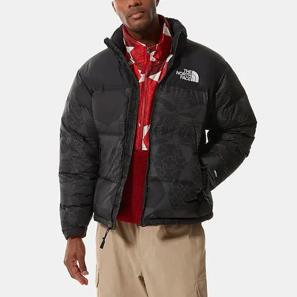 The North Face 1996 Retro Nuptse Ic Geo Tonal Print Puffer Jacket - None