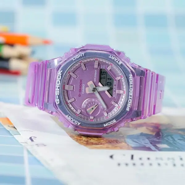 Casio G-shock Analog-digital Watch - Translucent Purple