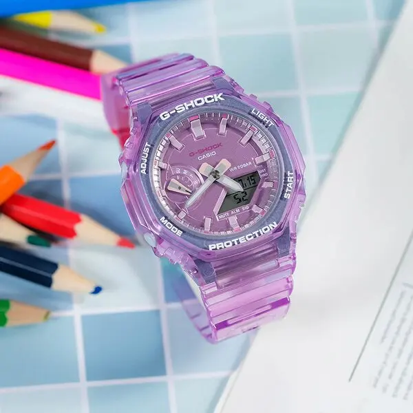 Casio G-shock Analog-digital Watch - Translucent Purple