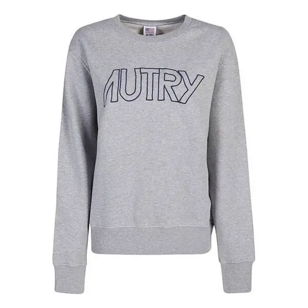 AUTRY Logo Crewneck Sweater - Grey/black