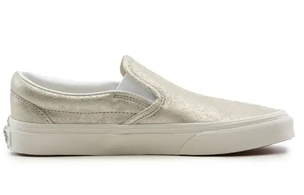 VANS Cracked Leather Slip-on Sneakers