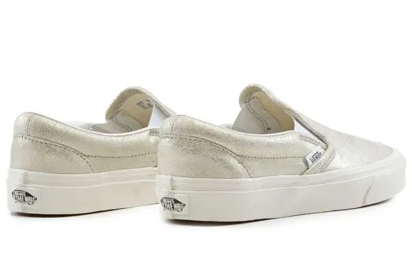VANS Cracked Leather Slip-on Sneakers