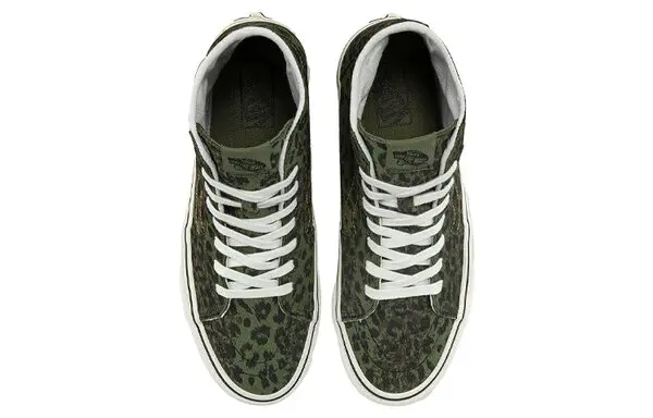 VANS Sk8-hi Tapered Anaheim Factory Leopard Camo High Top Sneakers - Green