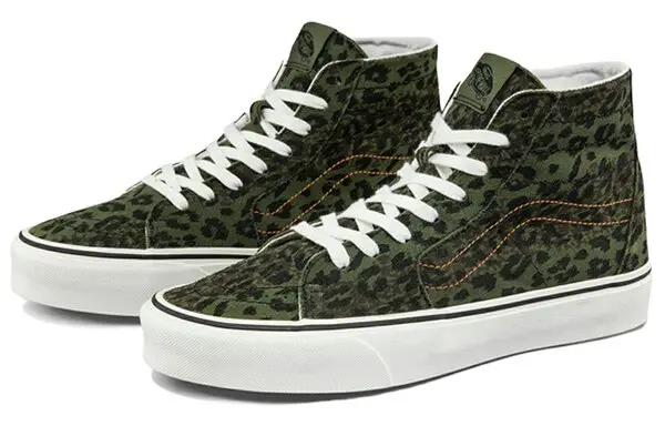 VANS Sk8-hi Tapered Anaheim Factory Leopard Camo High Top Sneakers - Green