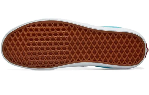 VANS Era Checkerboard Shoes - White/blue