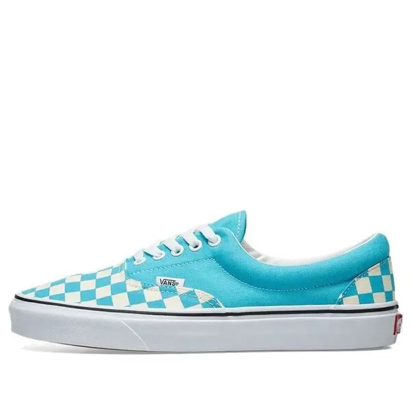 VANS Era Checkerboard Shoes - White/blue