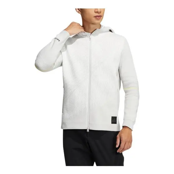 Adidas Primeknit Zip-up Hooded Jacket With Alphabet Embroidery - Default Colorway