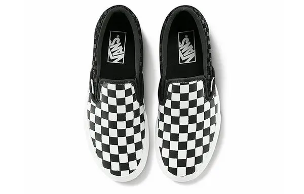 VANS Checkerboard Slip-on Platform Sneakers - Black/white