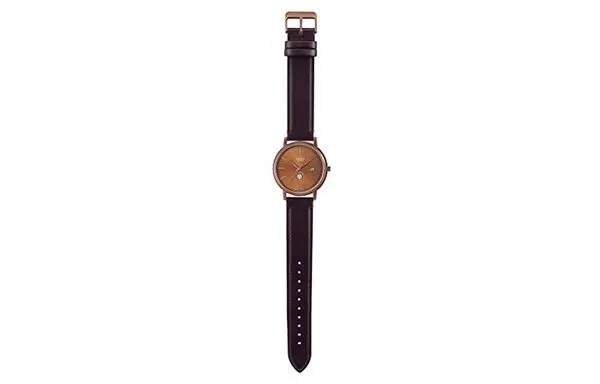 Casio Analog Watch With Leather Strap