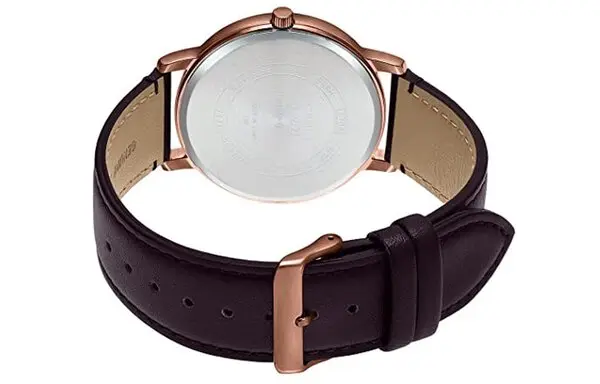 Casio Analog Watch With Leather Strap