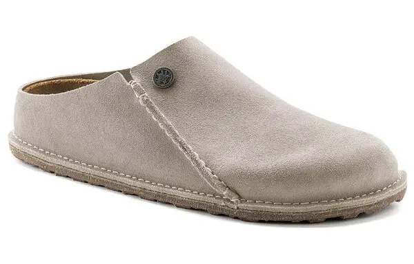 BIRKENSTOCK Zermatt 365 Suede Leather Mules - Beige