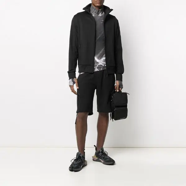 Adidas Y-3 Solid Color Stripe Sports Zipper Jacket