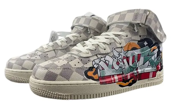 Nike X Louis Vuitton Air Force 1 Mid Sneakers