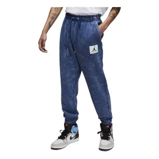 JORDAN Flight Fleece Washed Pants - Blue