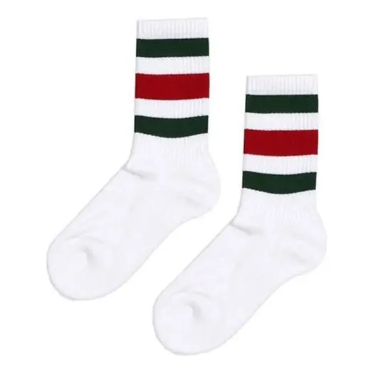 Gucci Stretch Cotton Socks With Web Detail - White