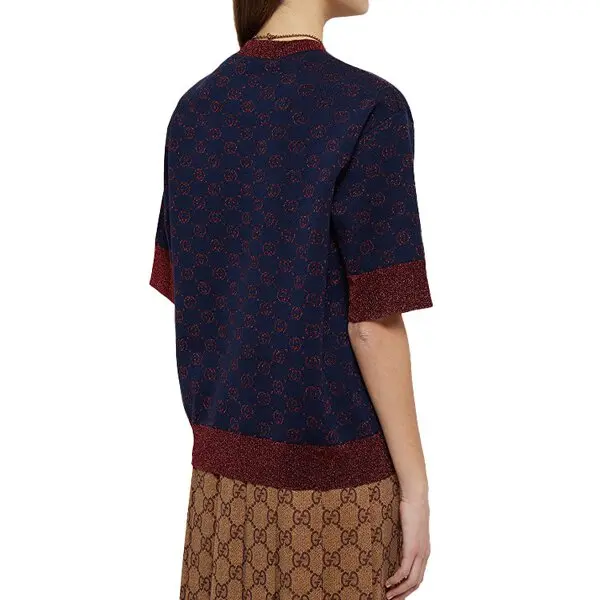 Gucci Interlocking Knit Sweater - Navy
