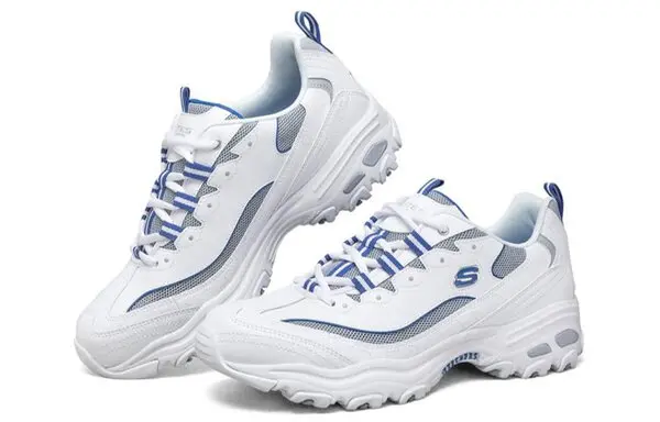 Sketchers D'lites 1.0 Low Top Sneakers - White/blue
