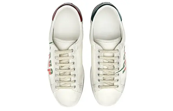 Gucci Ace Distressed Sneakers With Graphic Logo