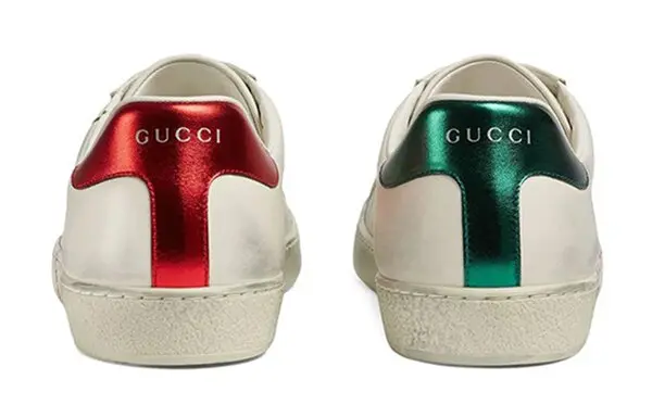 Gucci Ace Distressed Sneakers With Graphic Logo