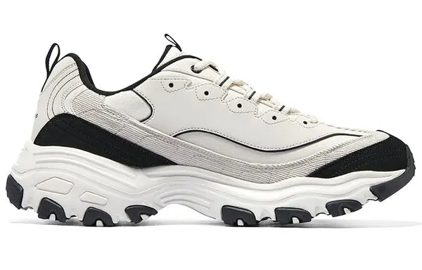 Sketchers Dlites 1.0 Chunky Sneakers - Beige/black