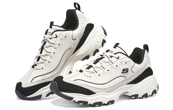 Sketchers Dlites 1.0 Chunky Sneakers - Beige/black