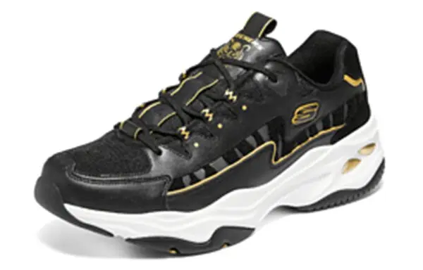 Sketchers D'lites "black" Sneakers - Black/white/orange