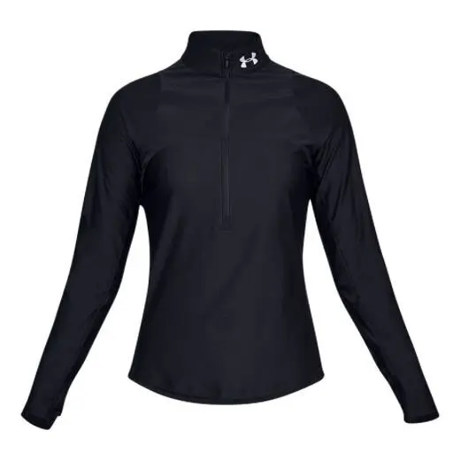 Under Armour Qualifier Hybrid 1/2 Zip Jacket - Black/white